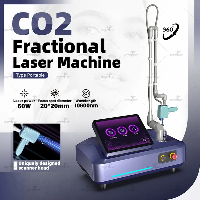 Professional CO2 Fractional Laser Machine: 60W Power For Acne Scar ...