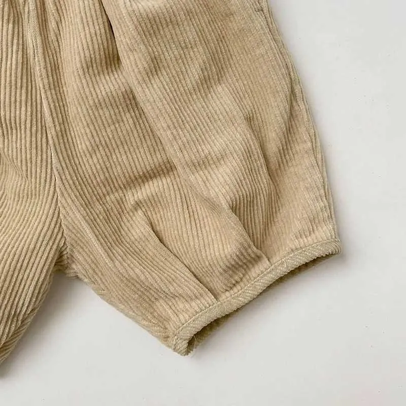 Boys Corduroy Pants Knee Length Elastic Waist Kids Trousers Japan ...