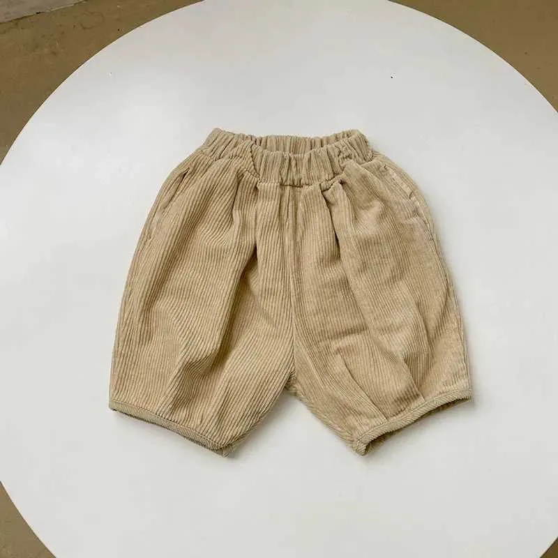 Boys Corduroy Pants Knee Length Elastic Waist Kids Trousers Japan ...