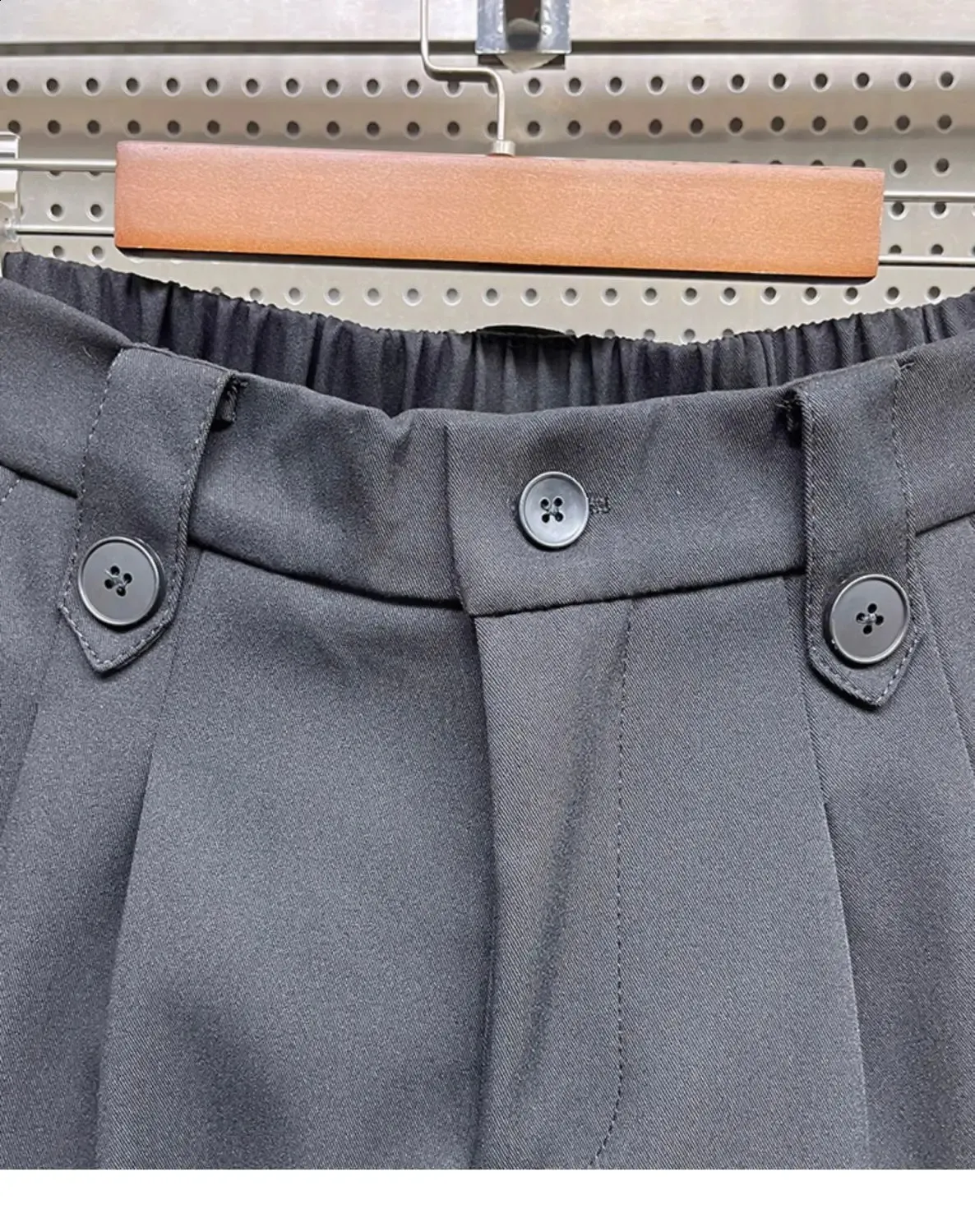 Spring and Autumn Fashion Men's Wrinkled Handsome High Waist Button ...