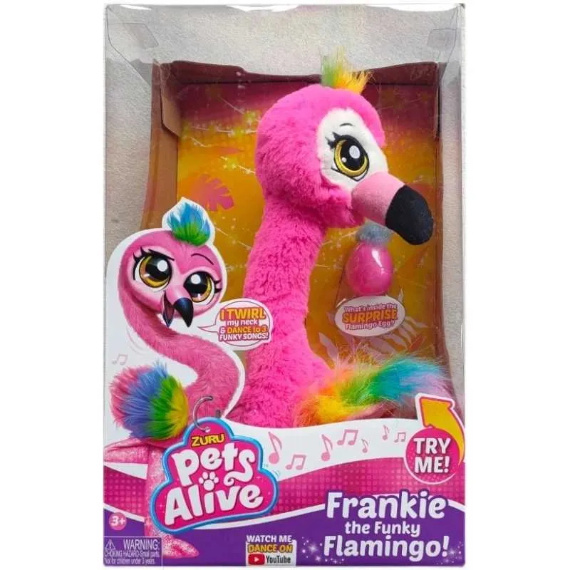 Kawaii Red Flamingo Electronic Zippy Paws Dog Toys With Music Perfect ...