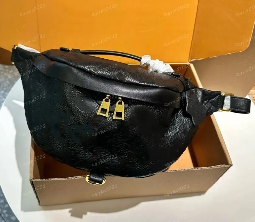 Embossed Flower Leather Bumbag - Women & Men Waist Bag, Crossbody ...