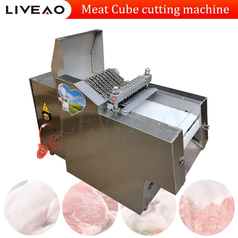 Commercial Electric Meat Cube Cutter Yard Spray Automatic Fish Dicing ...
