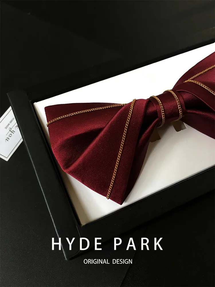 Wine Red Bow Tie for Men - Annual Festival, Knot Wedding, Formal ...