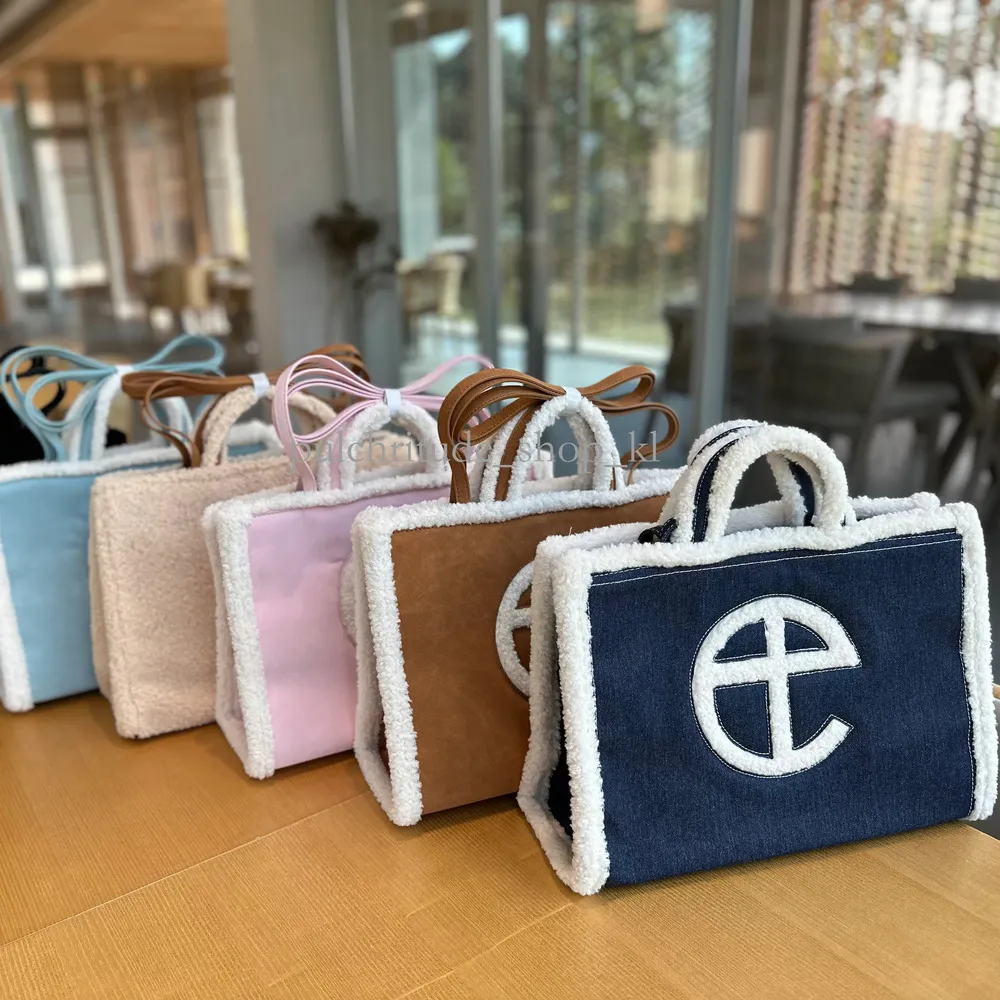 Designer Velvet Winter Tote Bag Plush Mini Purse With Shoulder Strap ...