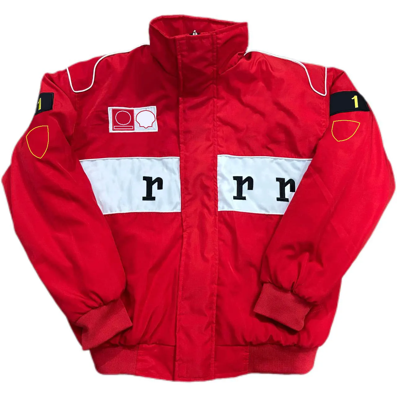 Personalized Retro College Style F1 Racing Suit Full Embroidered Cotton ...