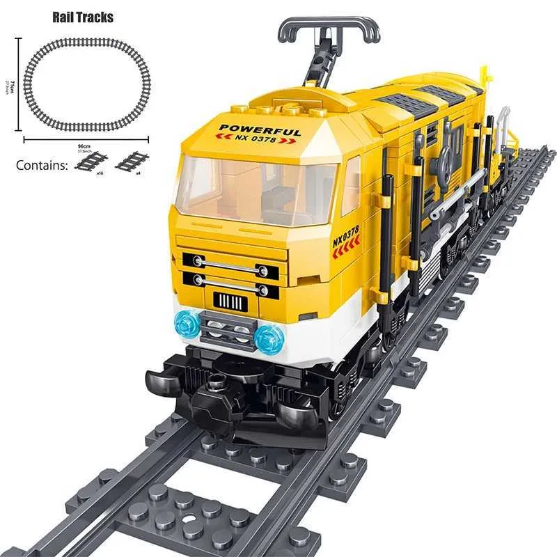X241228 Train Series Railway Maintenance Vehicles Building Blocks ...
