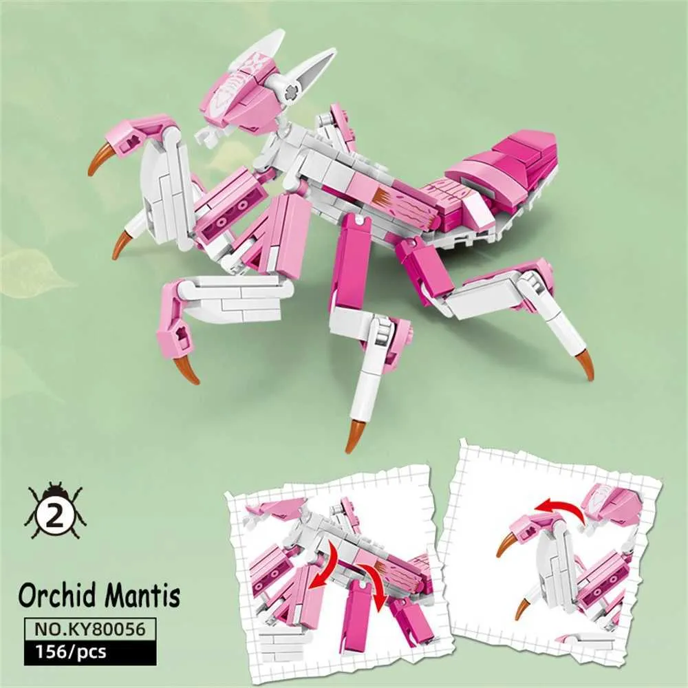 Mosquito Insects Building Blocks Toys Set with Orchid Mantis and ...