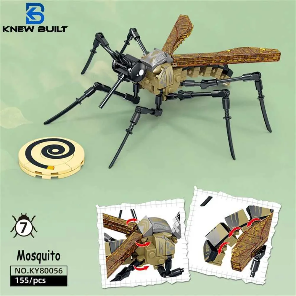 Mosquito Insects Building Blocks Toys Set with Orchid Mantis and ...