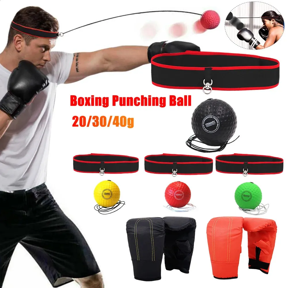 Boxing Punching Ball Head-Mounted Reflex Speed Training Ball Hand Eye ...