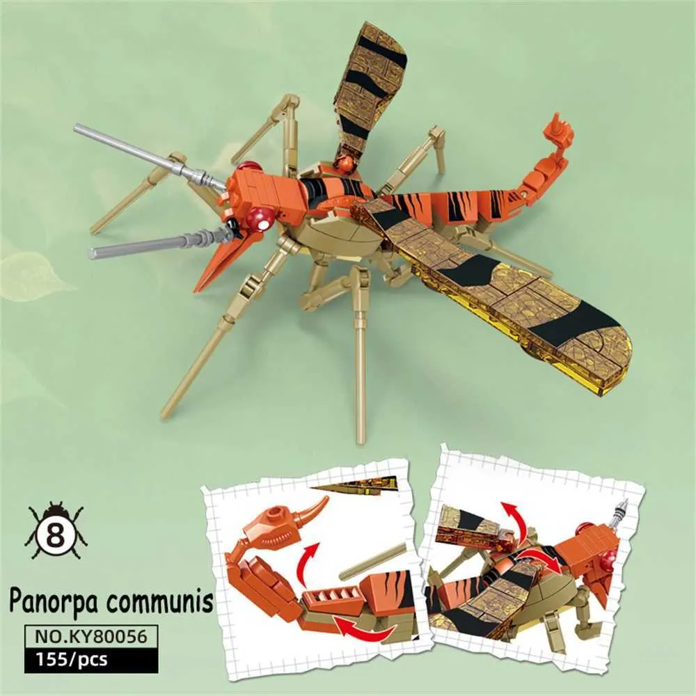 Mosquito Insects Building Blocks Toys Set with Orchid Mantis and ...