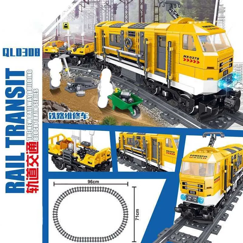 High Speed Rail Transit Series Steam Train Block Set Toy Small Particle ...