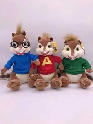 Alvin And The Chipmunks Plush Dolls 10 25 Cm Soft Stuffed Toys For Kids ...