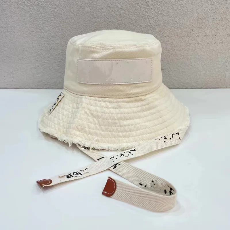 2025 Go Beauty Wide Brim Canvas White Designer Bucket Hat For Men And ...