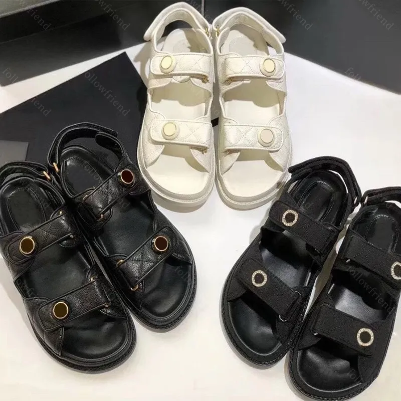 Designer Women Sandals Calfskin Dad Sandals Women Sandalen Quilted ...