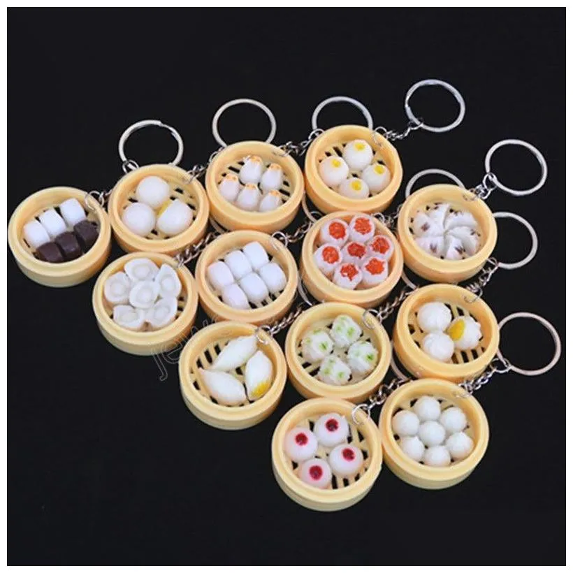 Simulated Food Mini Mustard Seed Keychain For Men And Women Steamed ...