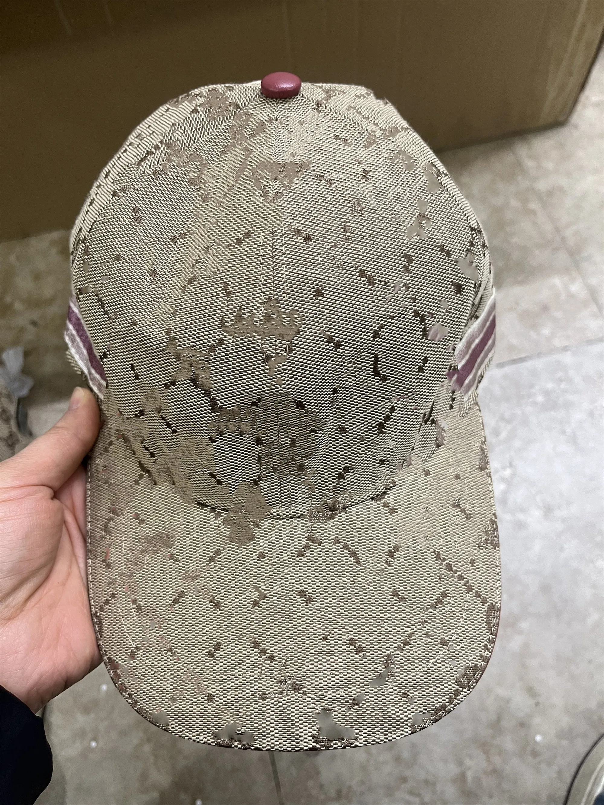 Designers Letter Print Blending Material Baseball Cap Unisex Adjustable ...
