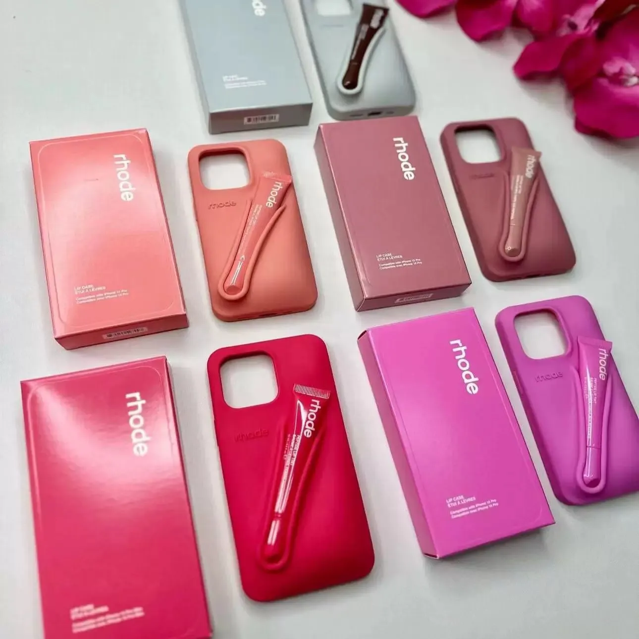 Silicone Phone Case With Lipstick Holder Portable Lip Gloss & Balm Make ...