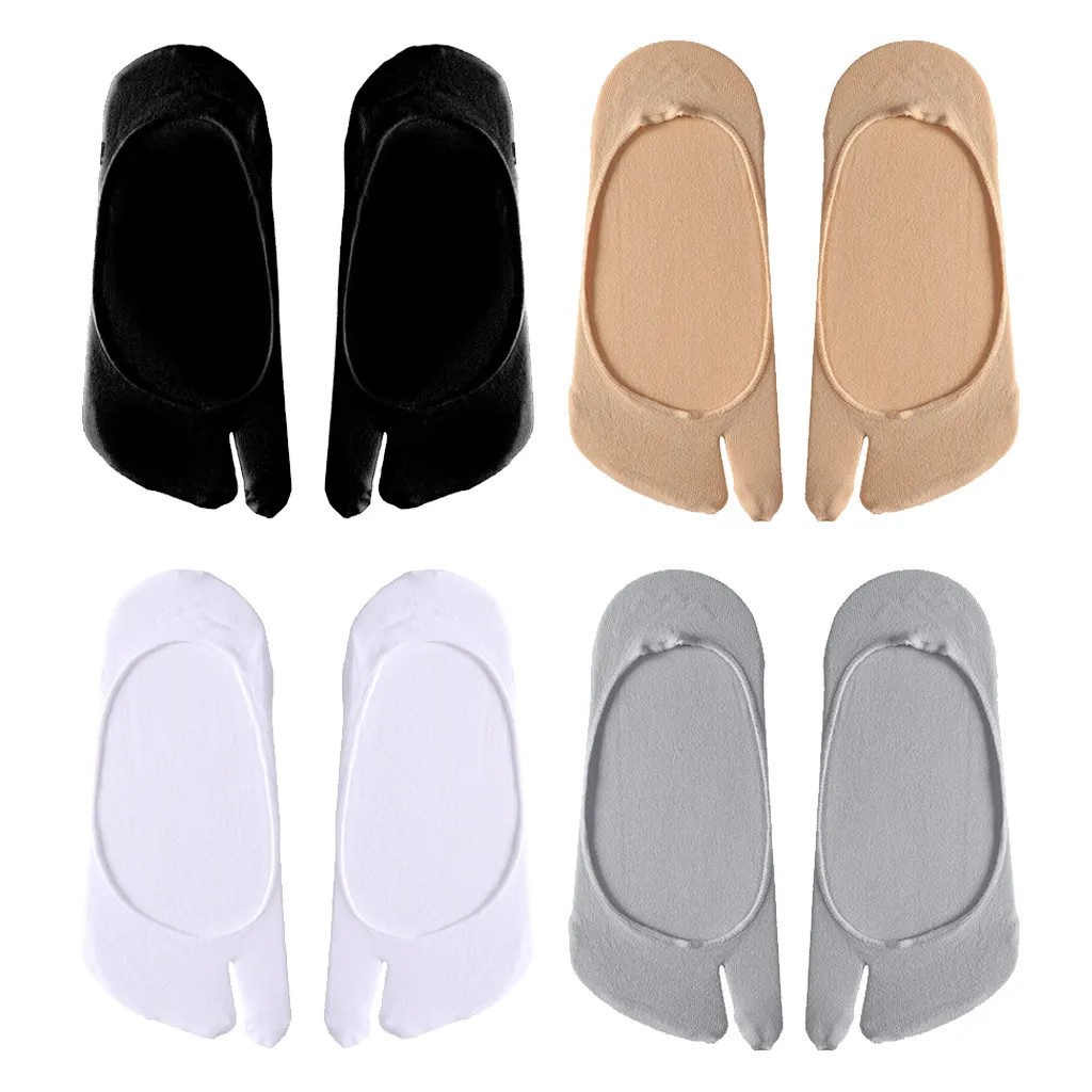 No Show Tabi Two Toe Socks for Women, Invisible Liner Ankle Socks, Thin ...