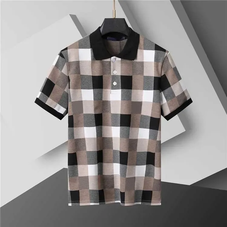 Luxury Italian Men's Black Polo Tshirts Designer Short Sleeve Summer T ...