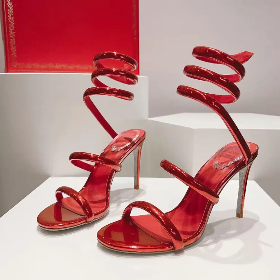 Bulk Rhinestone High Heel Sandals Crystal Leather Stiletto Evening ...