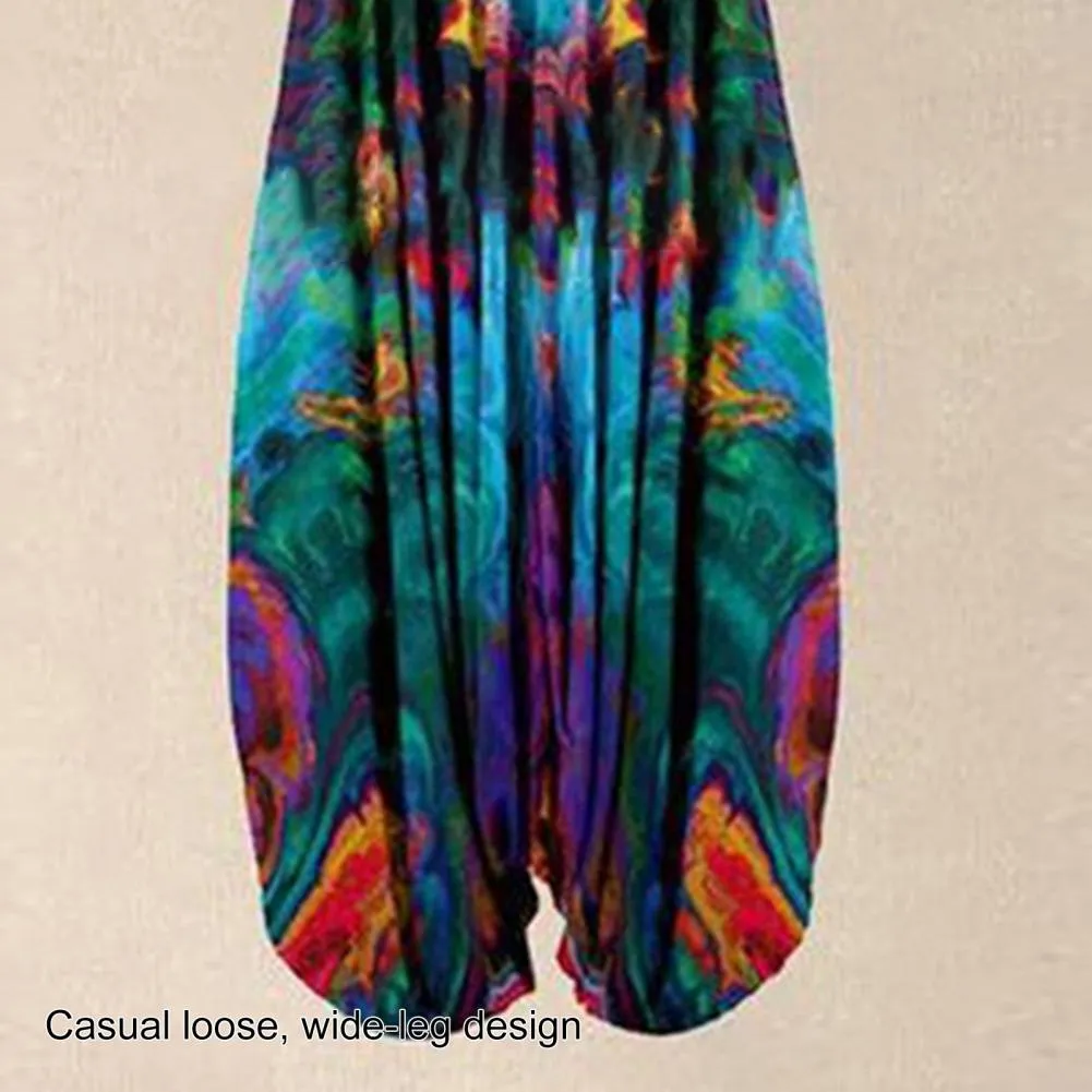 Boho Chic: Backless V-Neck Wide Leg Jumpsuit - Shop Now for Effortless ...