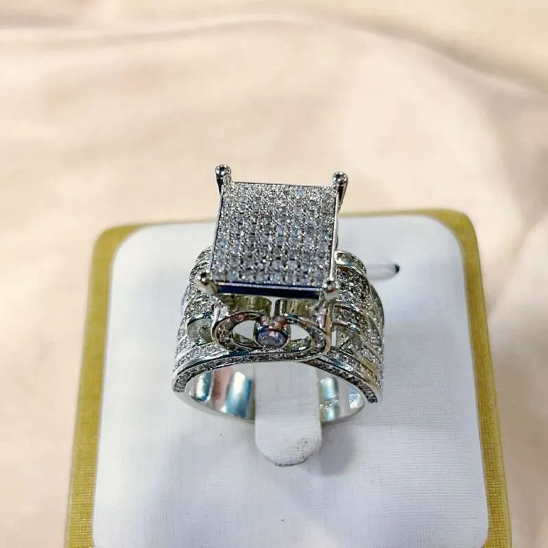 Luxury Full Diamond Plated Exaggerated Hollow Self Defence Ring 2023 ...