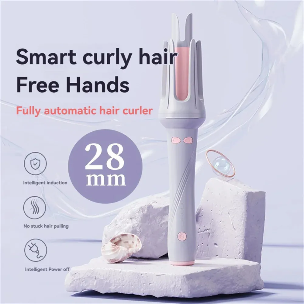 Professional Ceramic Smart Hair Curler With 28mm Auto Rotating Curling ...