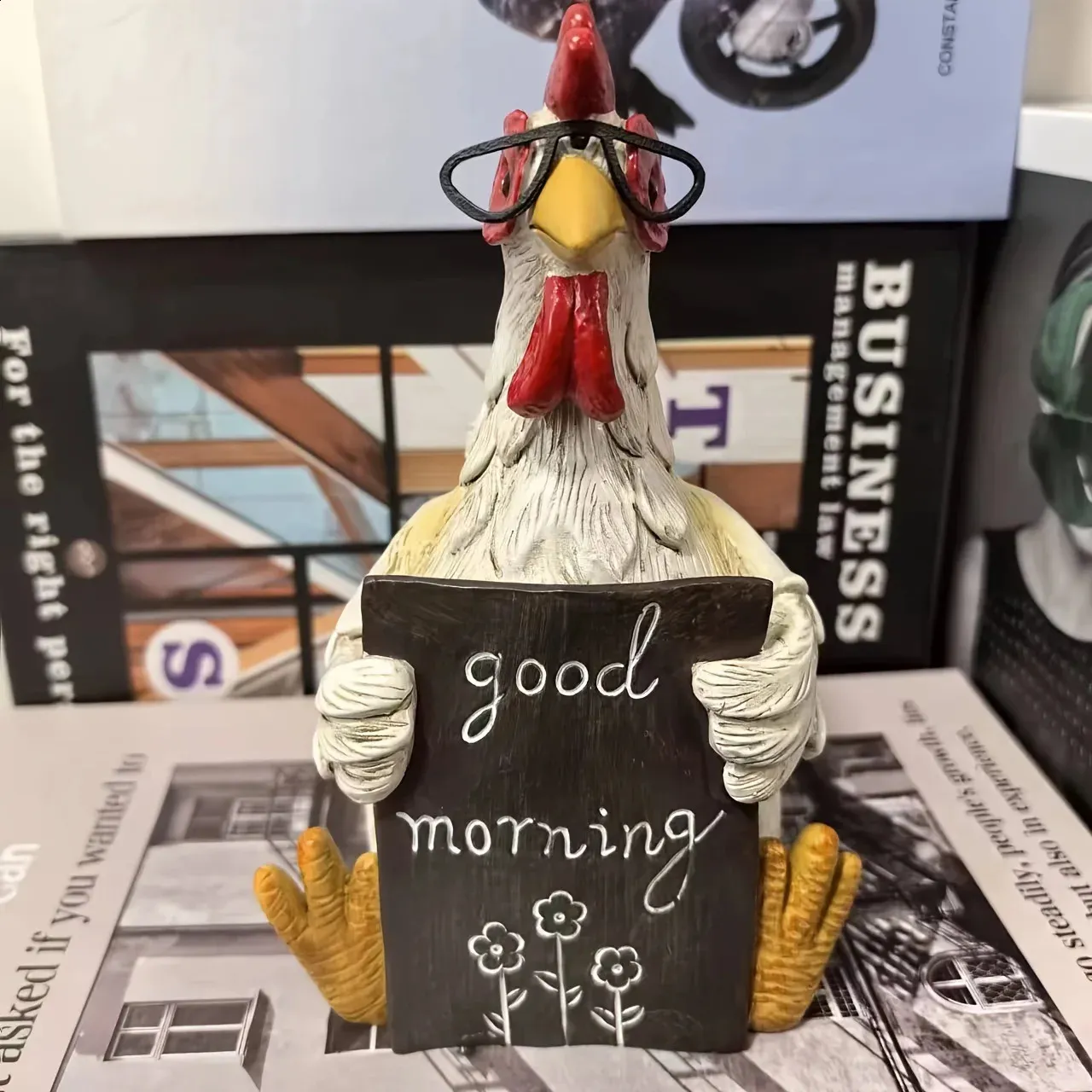 Creative and Cute Good Morning Rooster and Hen Home Decoration Ornament ...