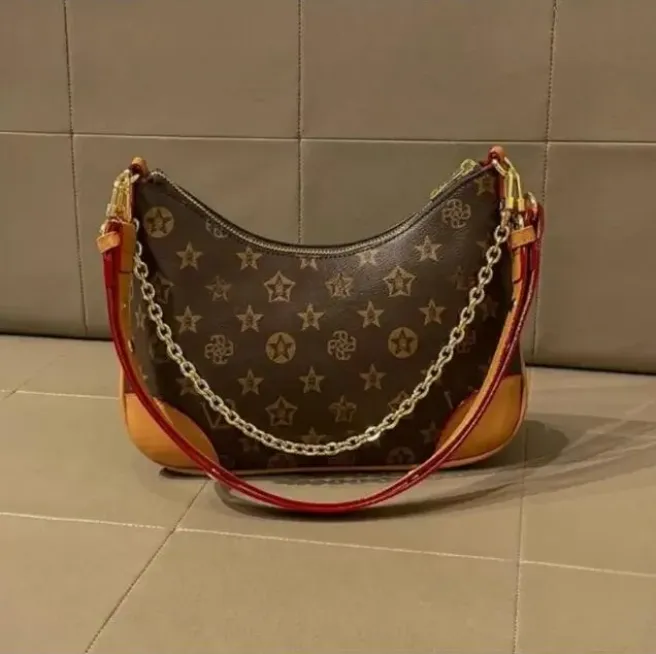 Designer Mahjong Chain Shoulder Half Moon Bag With Versatile Printed ...