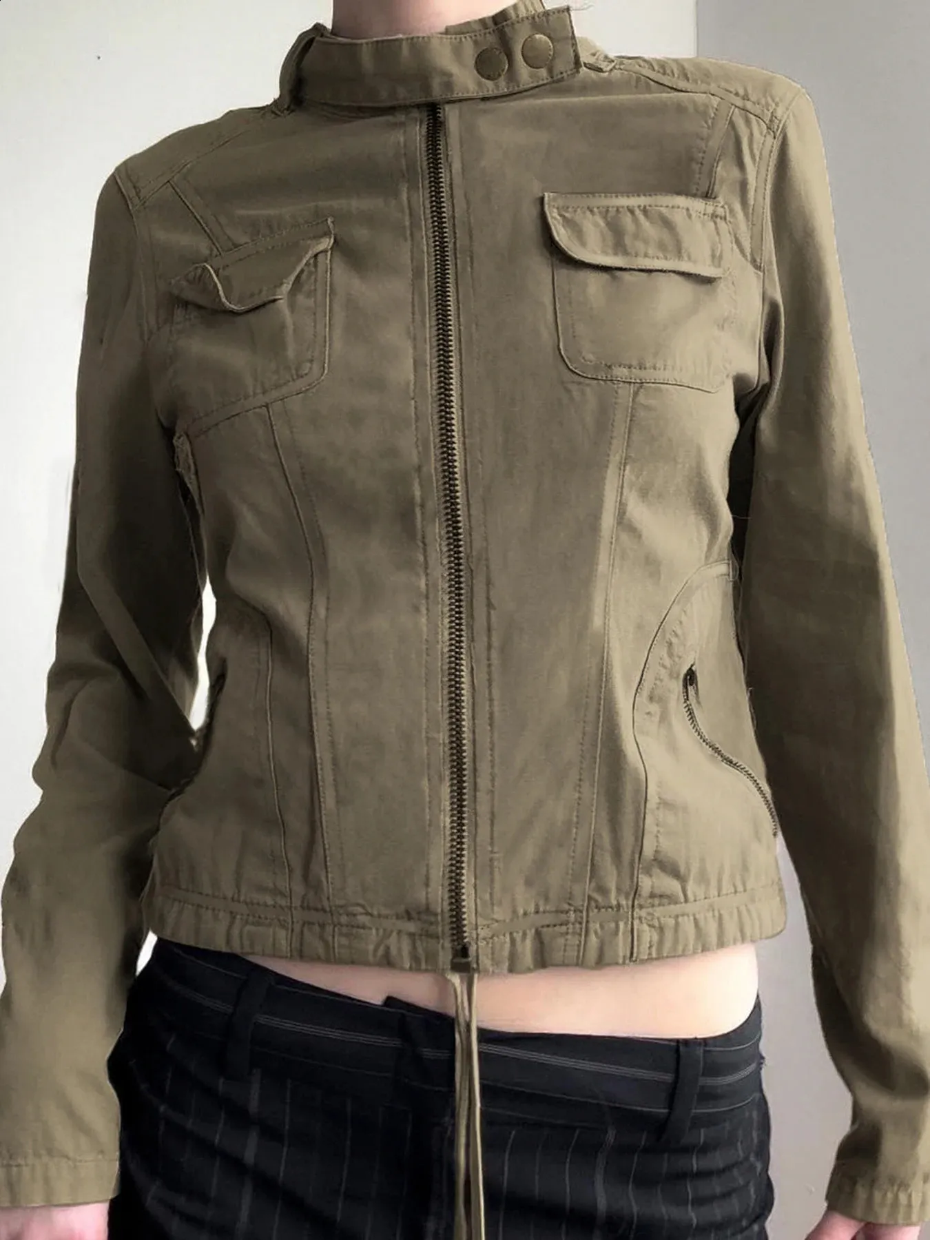 Rockmore Womens Vintage Zip Up Cargo Jacket Stand... From Yao03, $20.55 ...