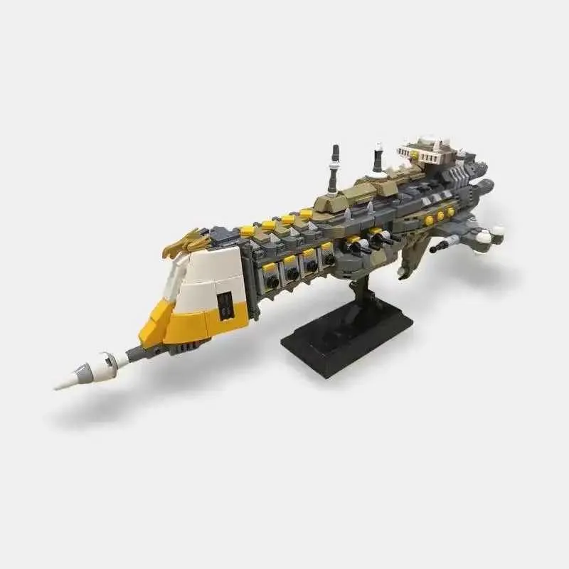 MOC Hammer Game Ship Building Blocks Space Military Cruiser Model X Toy ...