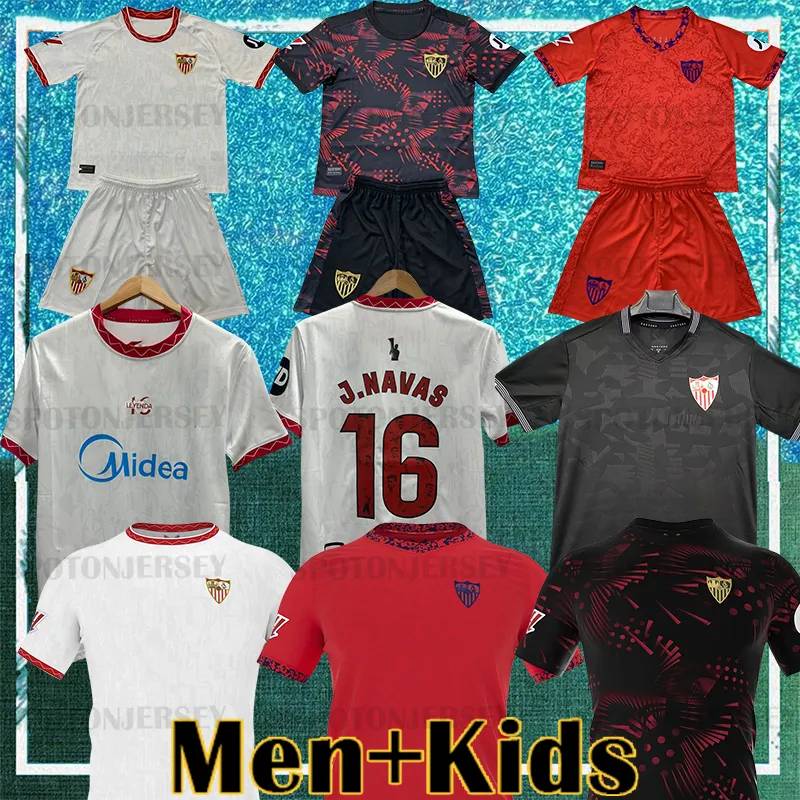 Sevilla FC 25 26 Black Soccer Kits With SERGIO RAMOS, SOW FC, J. NAVAS ...