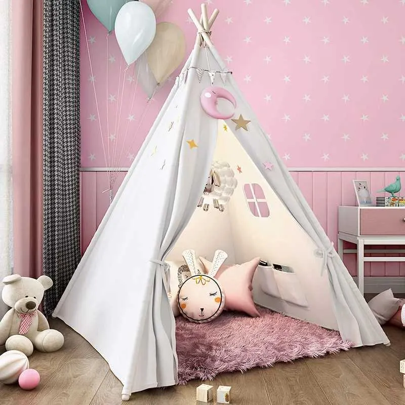 Kids Teepee Tent: Indoor/Outdoor Play Tent, Portable Game House, Wigwam ...