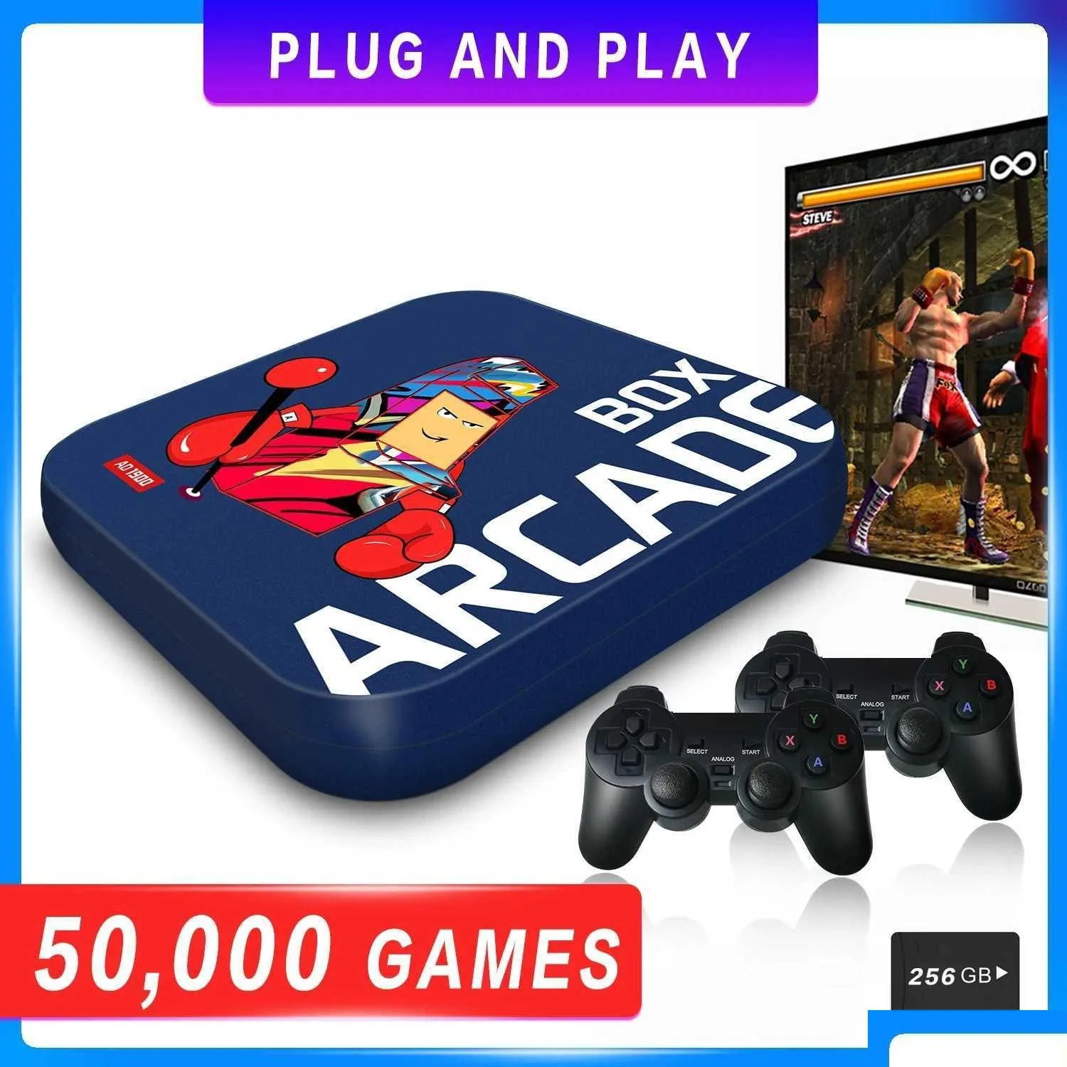 Portable Arcade Box Atari Video Game Console With 4K HD Display For PS1 ...