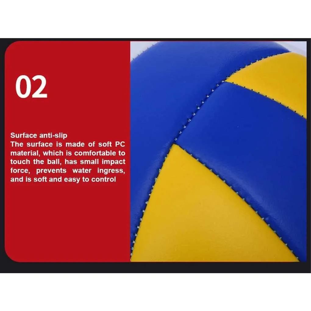 Size 5 Volleyball Soft Touch PU Ball Indoor Outdoor Sport Playground ...