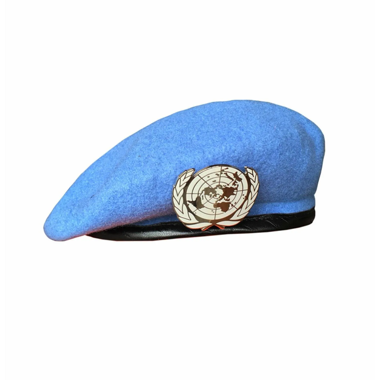 Blue Blue Beret Cap With Badge For United Nations Peacekeeping Force ...