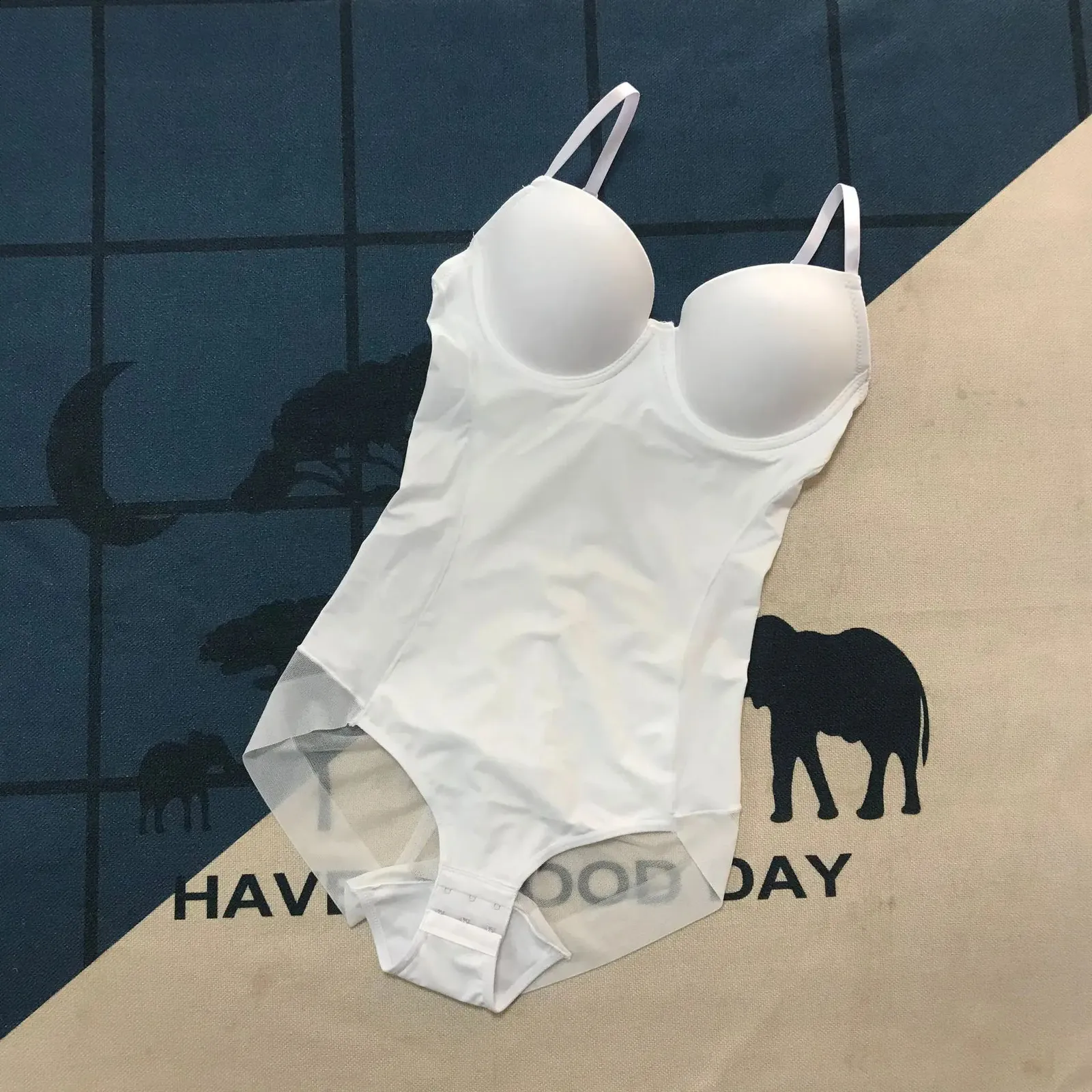 Underwire Bodysuit for Women, White Shaper with Silky Stretch, Solid ...