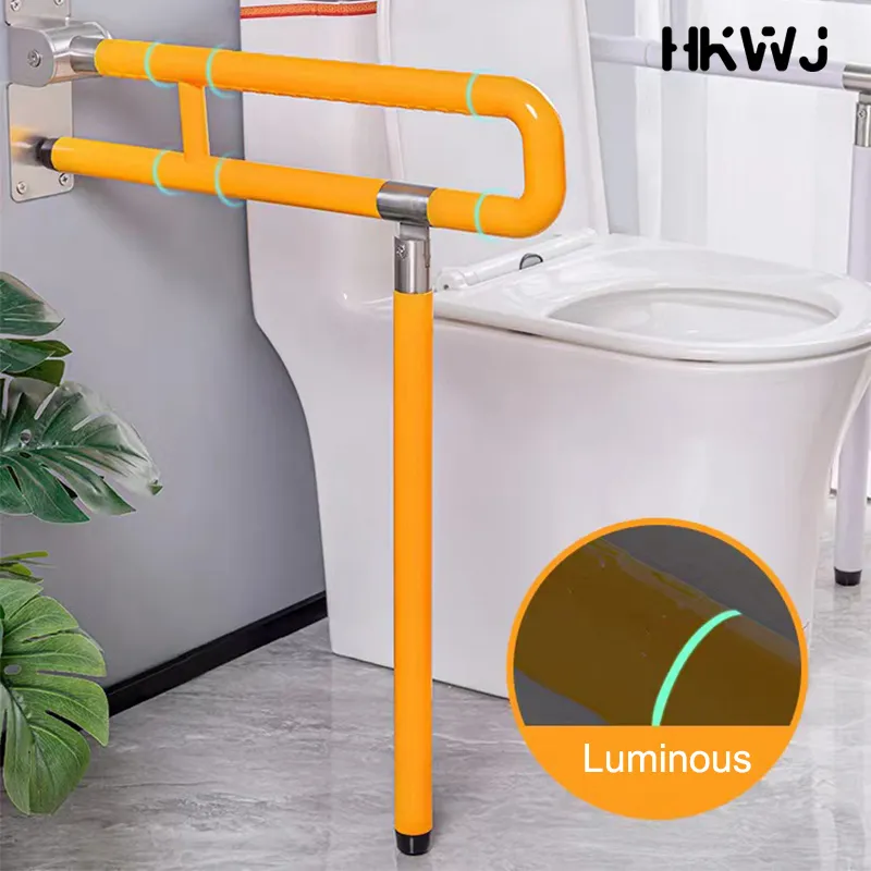 Stainless Steel Wall Mounted Luminous Toilet Disabled Handrails ...