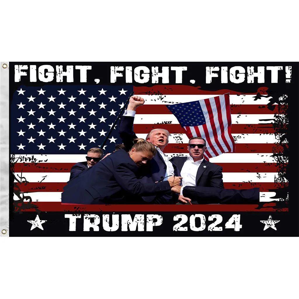 2024 Trump Campaign Political Banner Flag Keep America Great Again ...