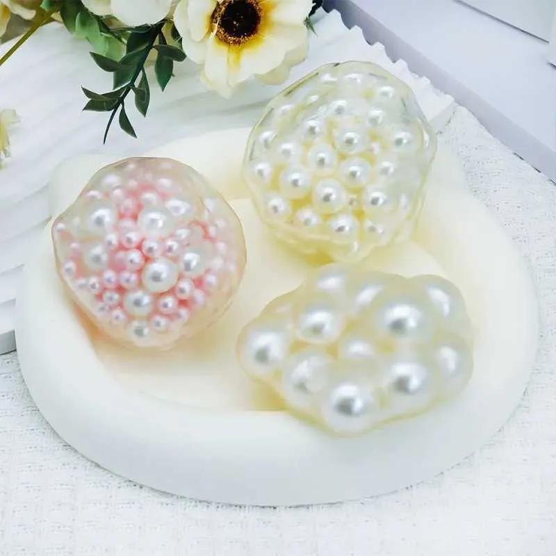 Pressure Relief Squeezing Pearl Ball Pressure Ball Fidget Toy Glass ...