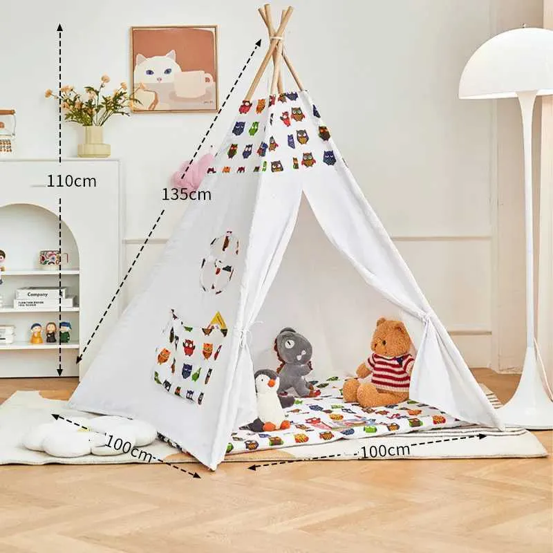 35-meter childrens game castle tent red cloth portable wigwam teepee ...