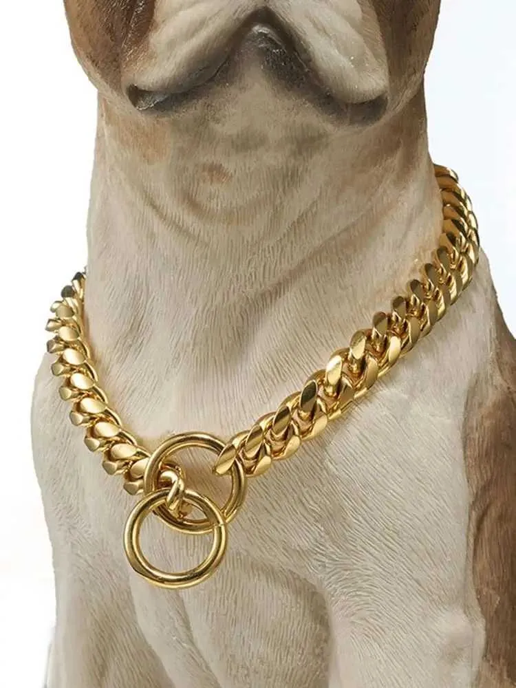 Metal Training Dog Choke Chain Pinch Collars for Large Dogs Pitbull ...