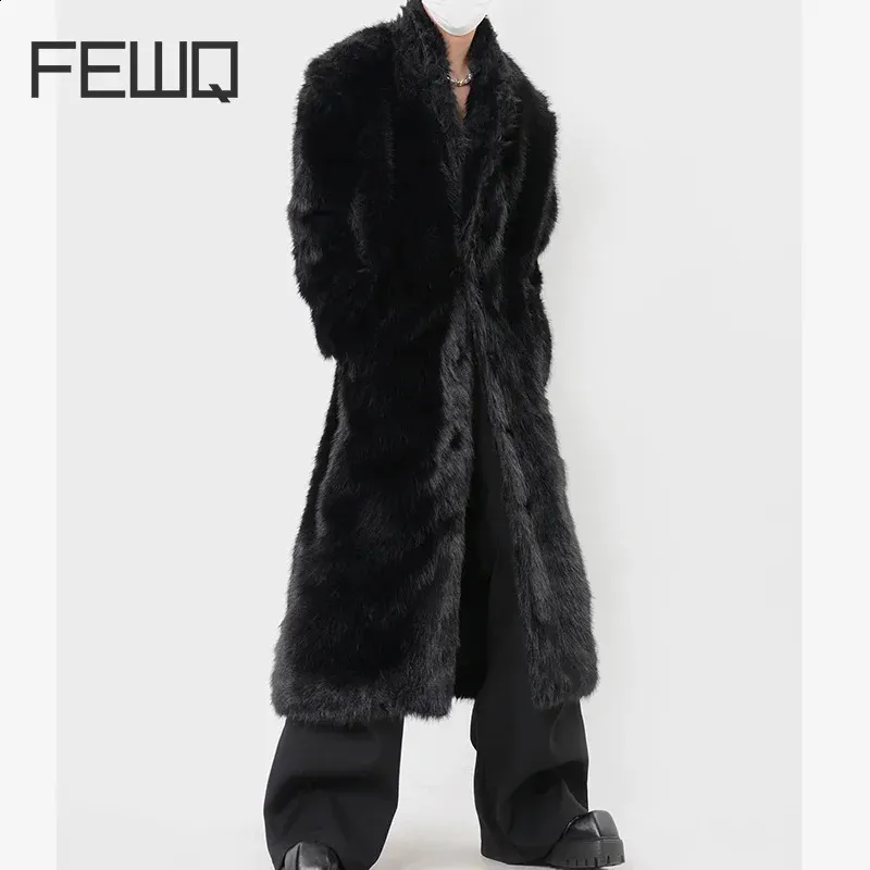 FEWQ Men's Winter Fur Windbreaker Long Shearling Coat... From Kai01 ...