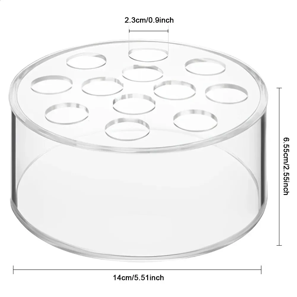 Multifunctional Clear Acrylic Circular Low Clear Round Vase With 12 ...