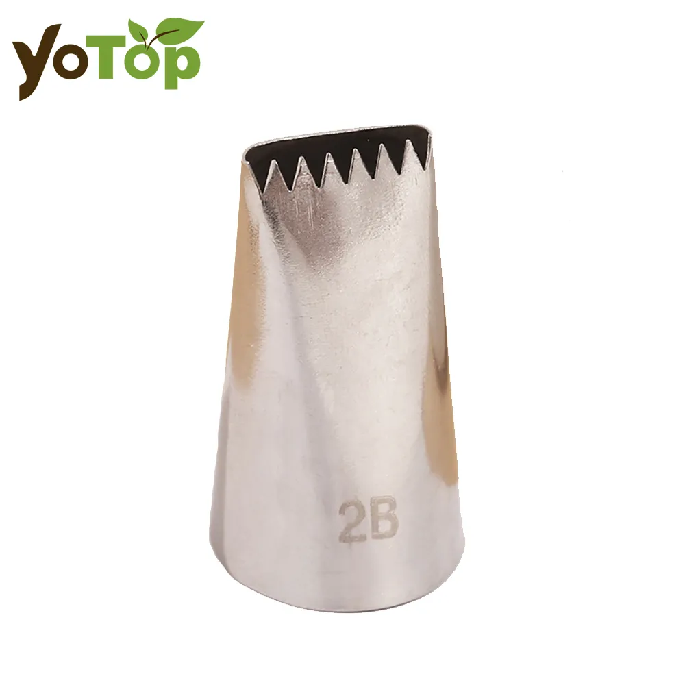 2B Open Star Ateco Pastry Tip With Piping Nozzle For Cream Cake Decorating And Baking Includes ...