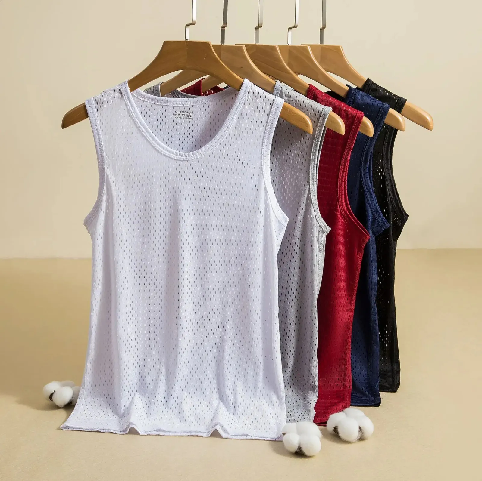 Mens Mesh Ice Silk Quick Drying Muscle Tank Tops ... From Mysticastore ...