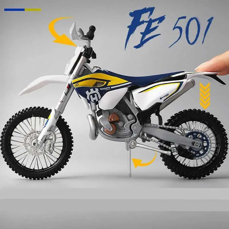 1:5 Scale Husqvarna FE 501 Off-Road Motorcycle Model Metal Separate ...
