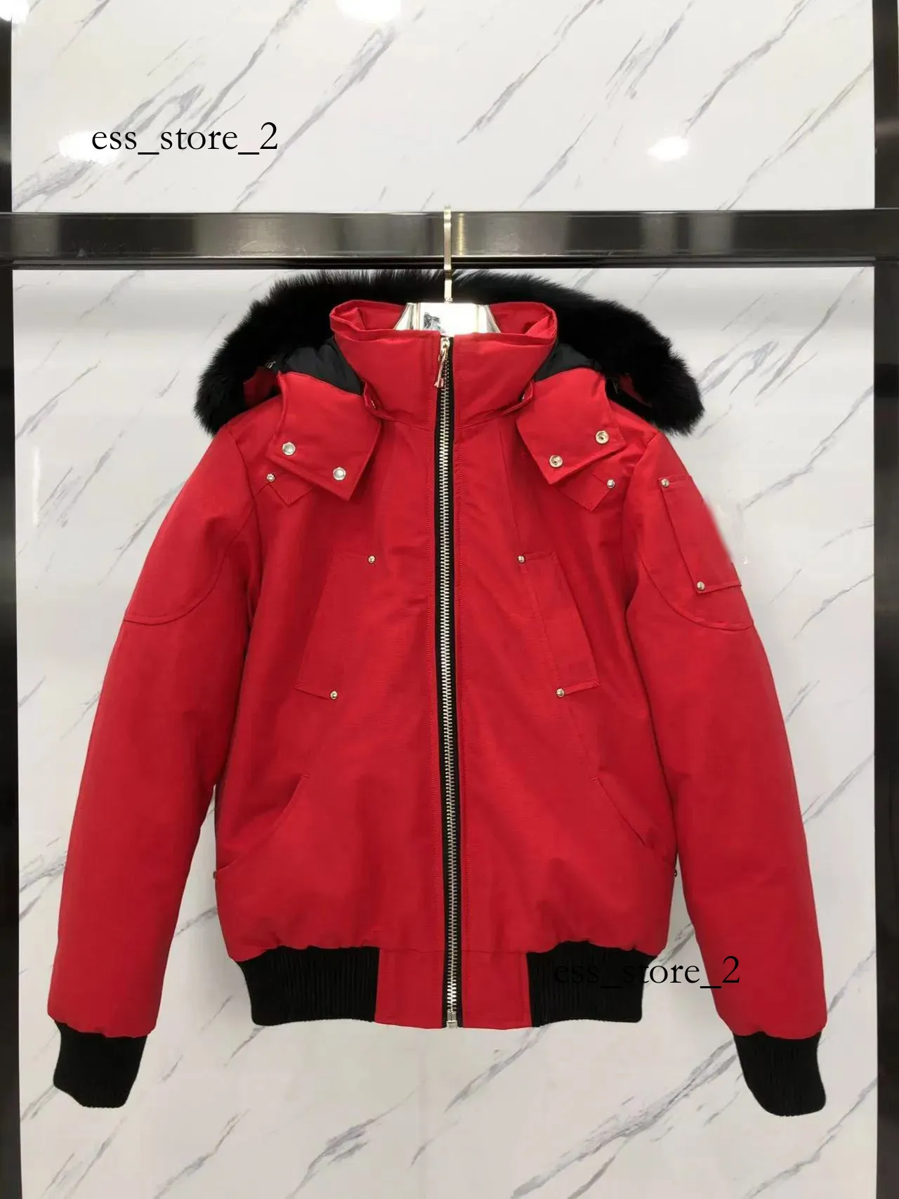 Men's Designer Puffer Knuckle Red Puffer Jacket Winter Parka Style With ...