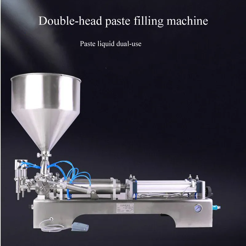 Double Headed Pneumatic Pneumatic Paste Filling Machine For Hand Sanitizer, Soap, Butter, And ...